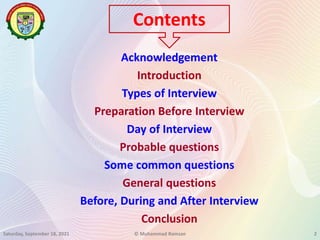 Interview how to face | PPTX
