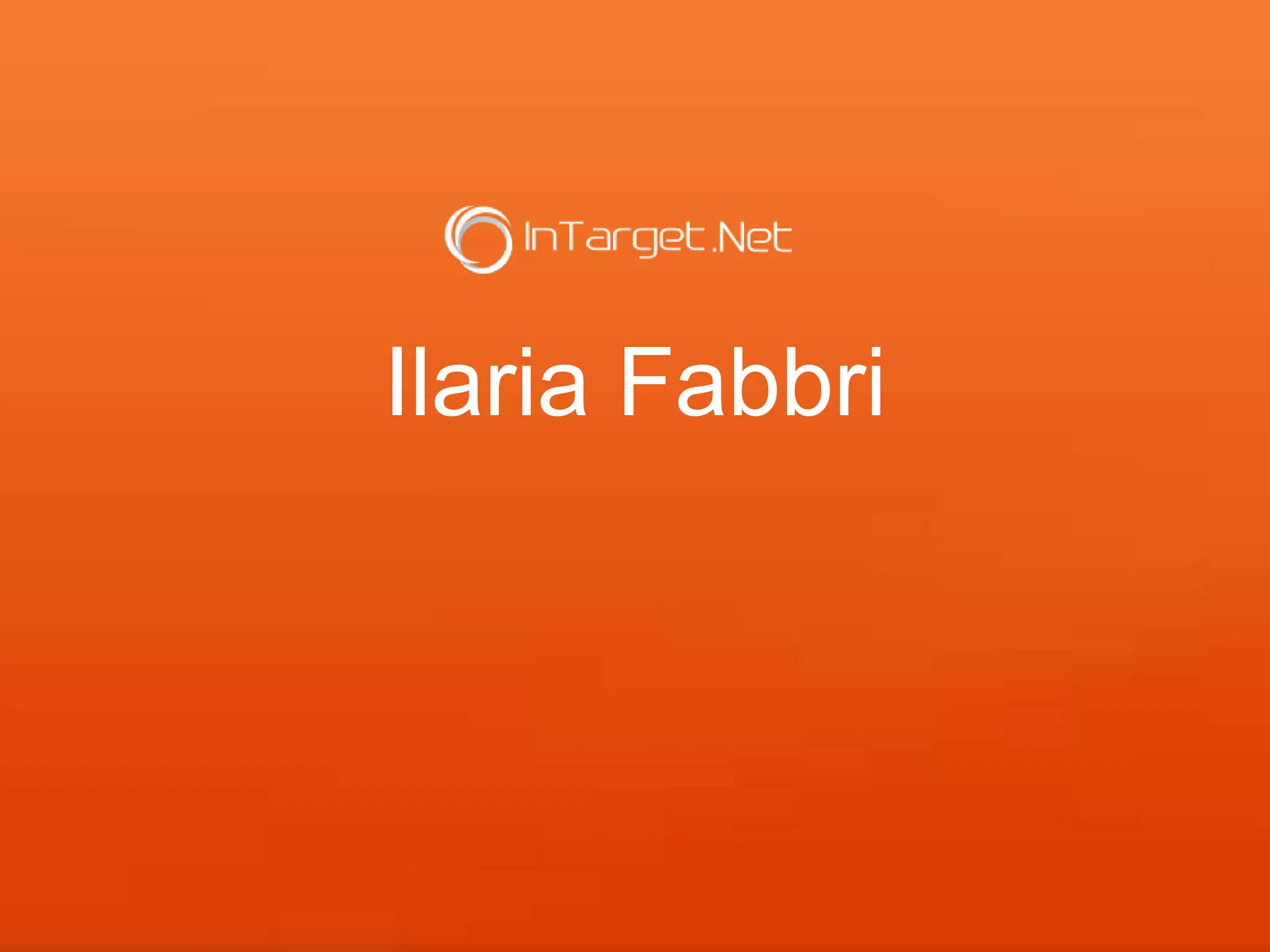 Ilaria Fabbri Interview Support Document Italiano | PPT