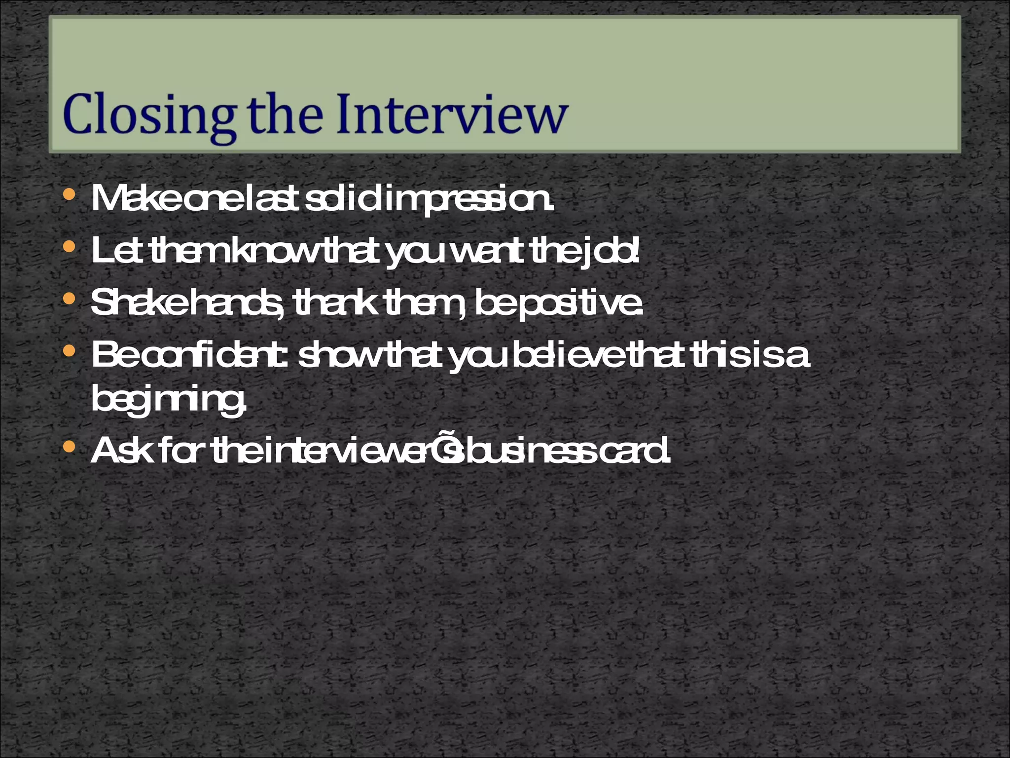 Interview process | PPT | Resume Writing and Advice | Job Search
