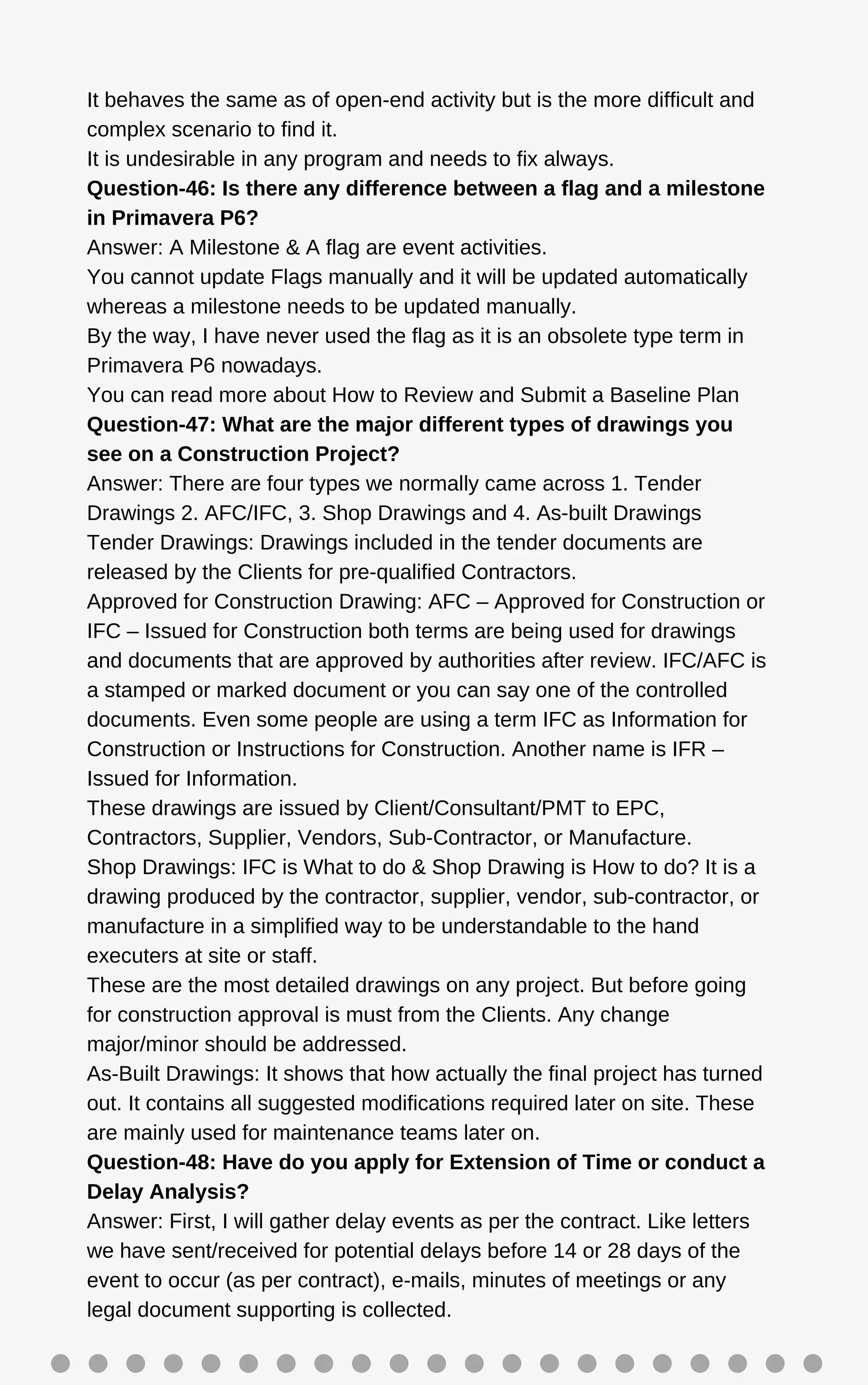 Interview questions-for-planning-engineers | PDF