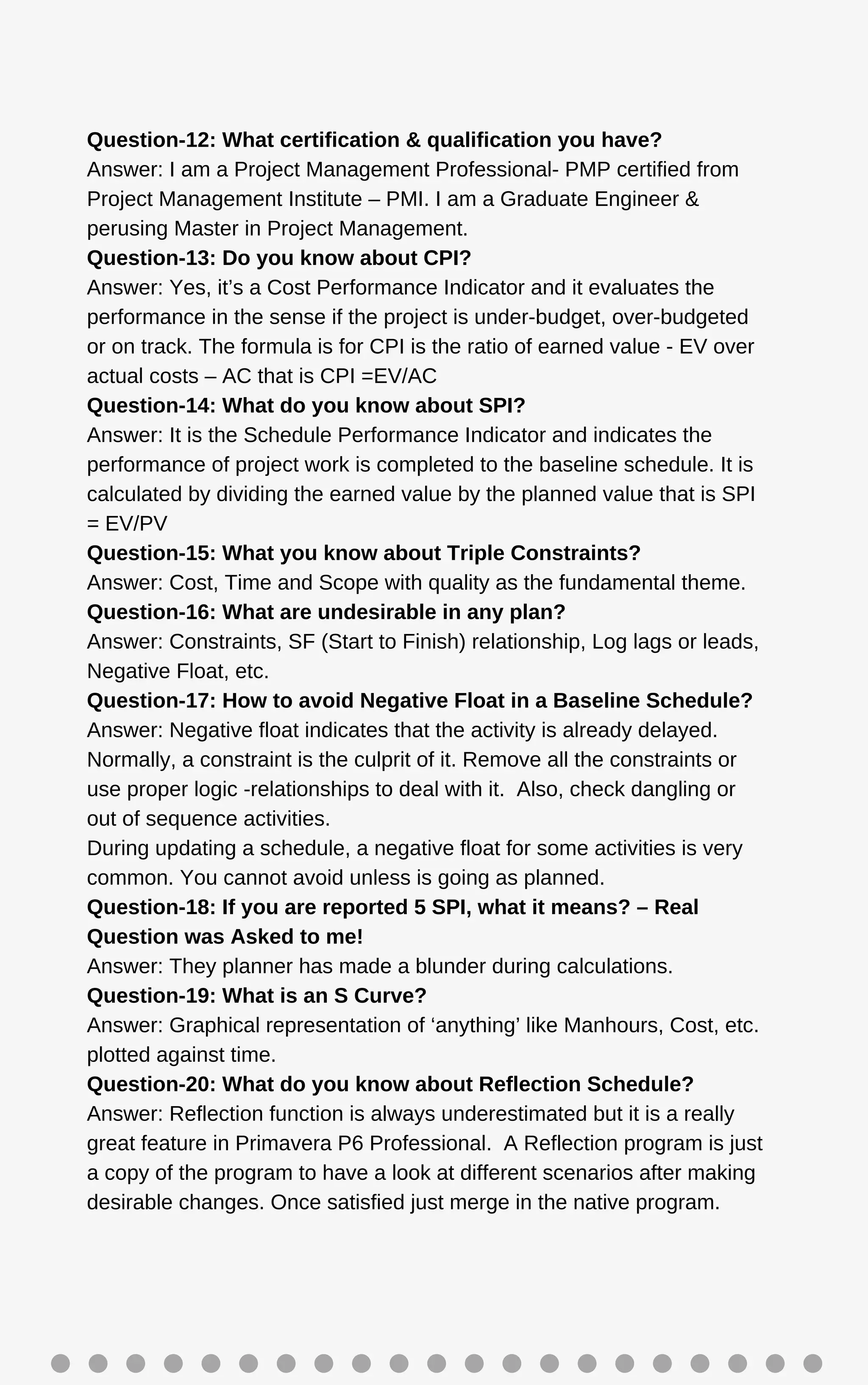 Interview questions-for-planning-engineers | PDF