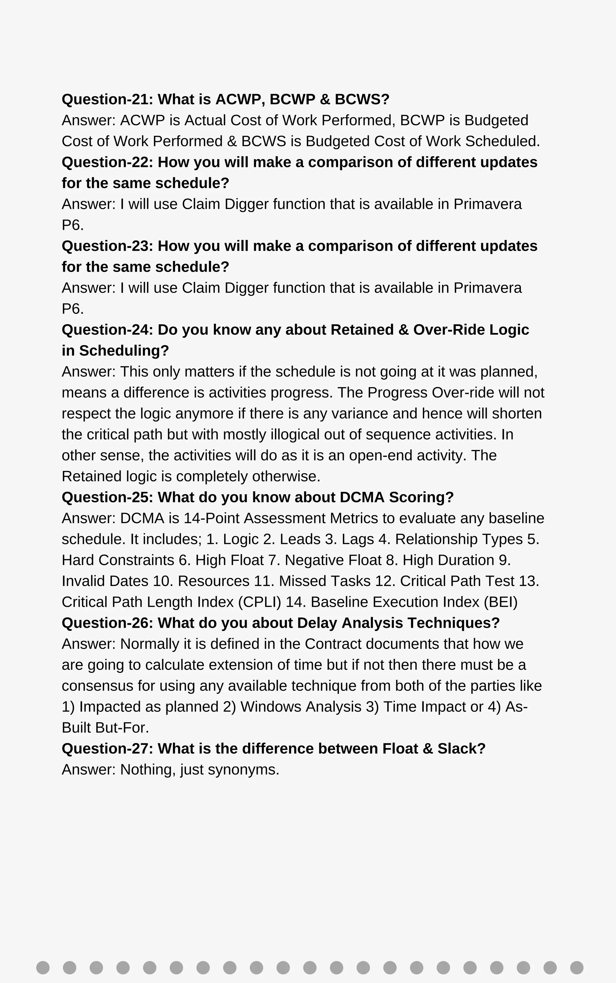 Interview questions-for-planning-engineers | PDF