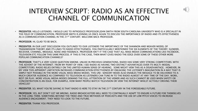 Interview script | PPT | Free Download
