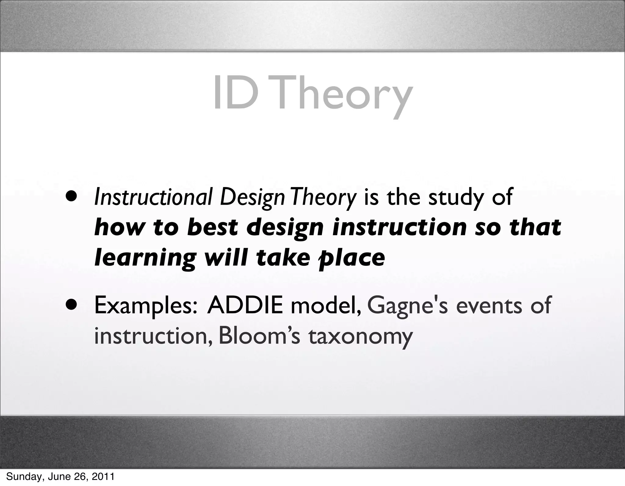 IDT Presentation | PDF