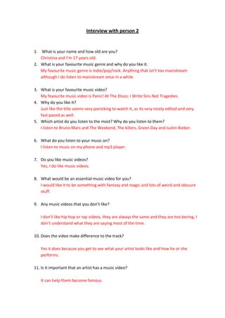 Interview 2 | PDF