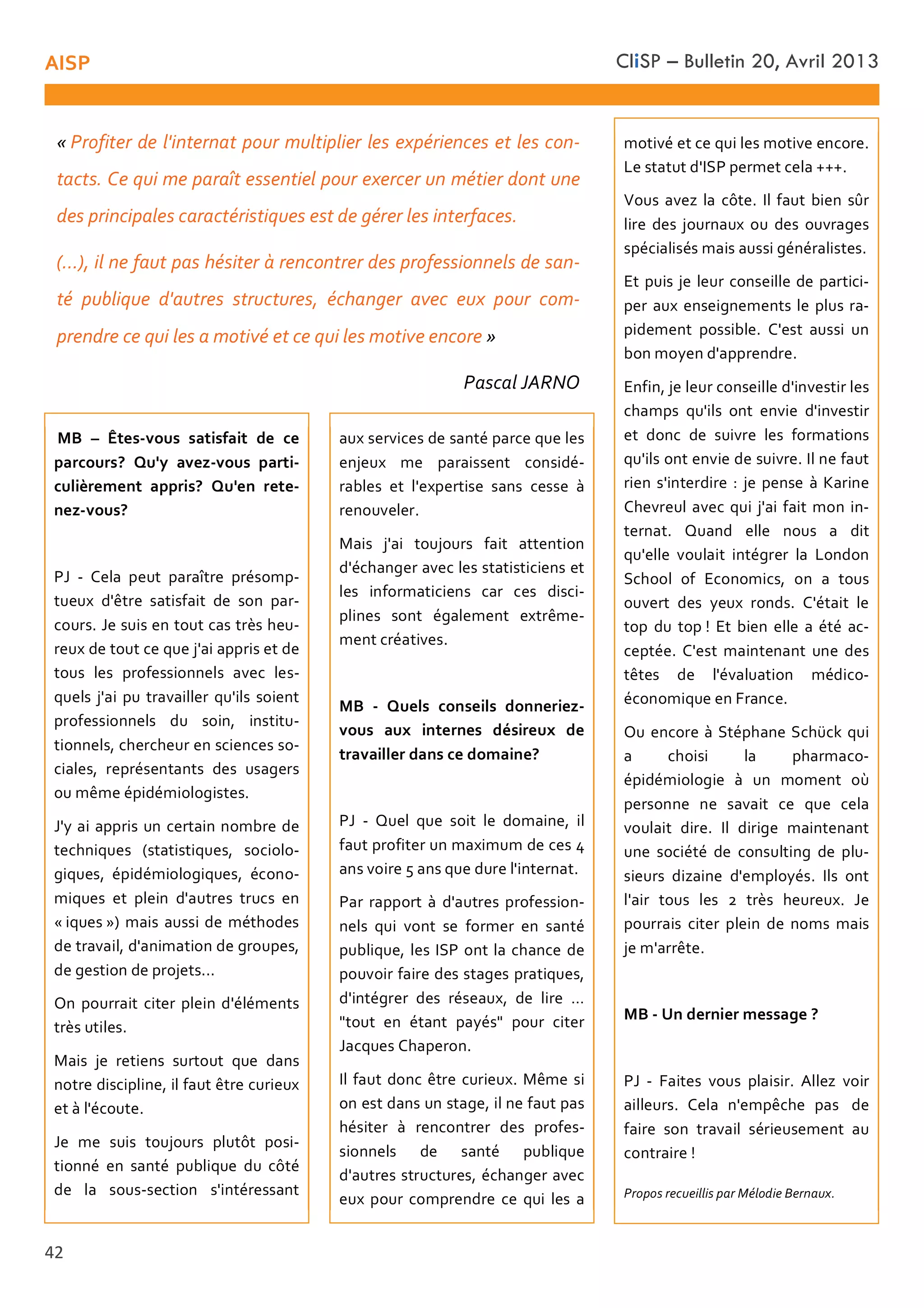 Interview aisp docteur pascal jarno | PDF