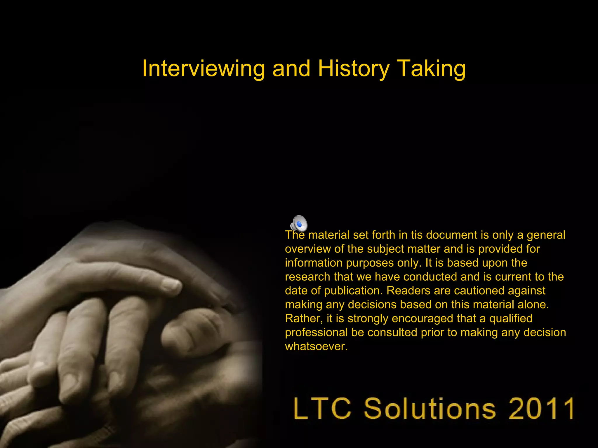 Interview and history taking | PPT
