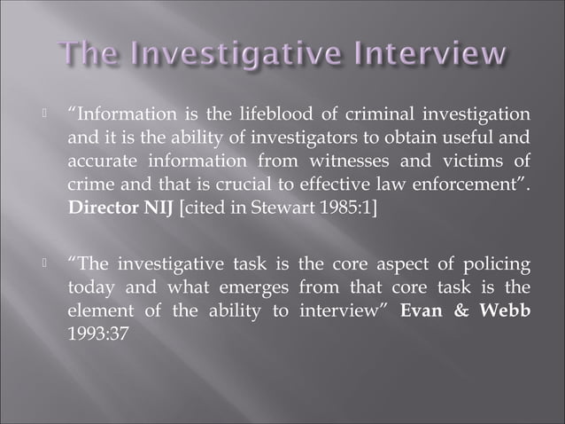 Interview and interrogation_powerpoint | PPT