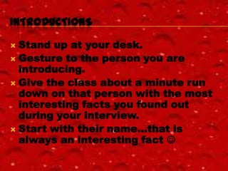 Interview and introduce | PPT