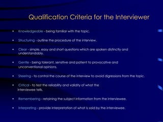Interview as a method for qualitative research | PDF