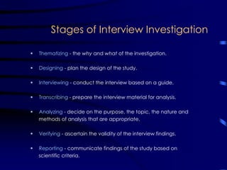 Interview as a method for qualitative research | PDF