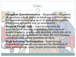 Interview as a method for research | PPTX
