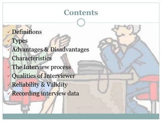 Interview as a method for research | PPTX