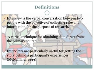 Interview as a method for research | PPTX