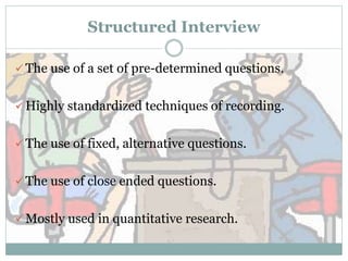 Interview as a method for research | PPTX