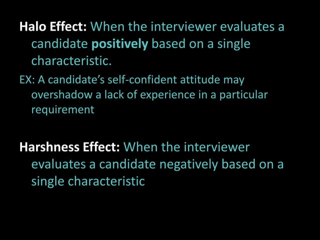 Interview bias | PPTX | Resume Writing and Advice | Job Search