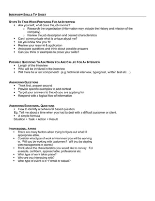 Interview booklet | PDF