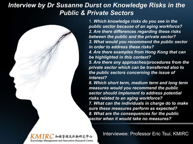 Interview by Dr Susanne Durst on Knowledge Risks | PPTX | Family and ...