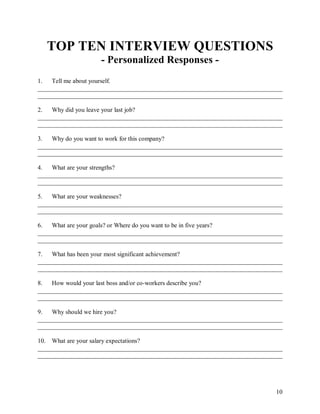 Interview checklist | PDF