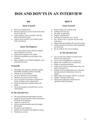 Interview checklist | PDF