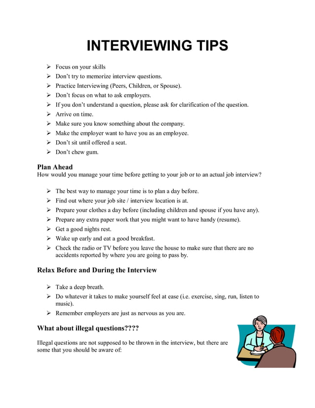 Interview checklist | PDF