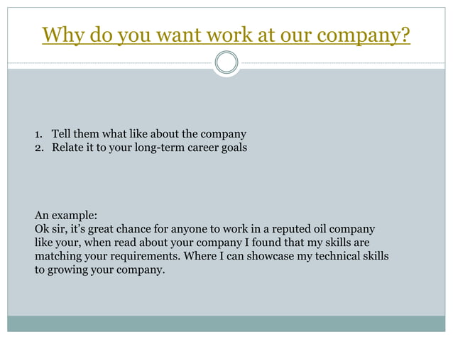 Interview companies Q and answers | PPT