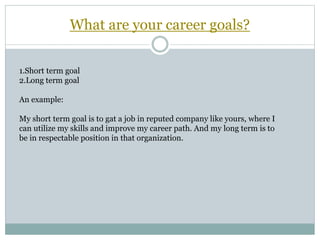 Interview companies Q and answers | PPT