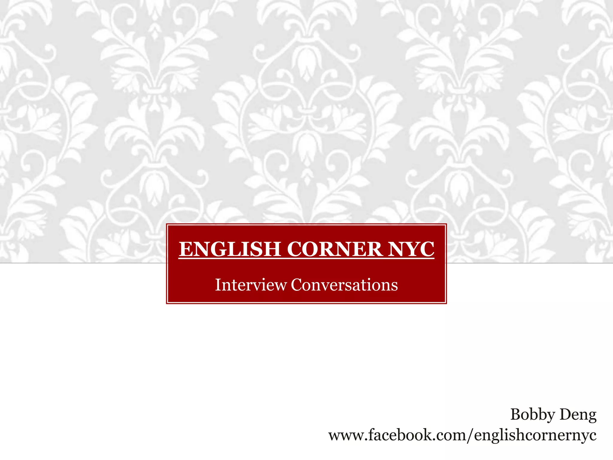 Interview conversations | PPTX