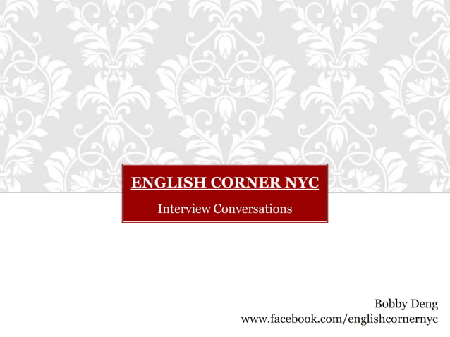 Interview conversations | PPT