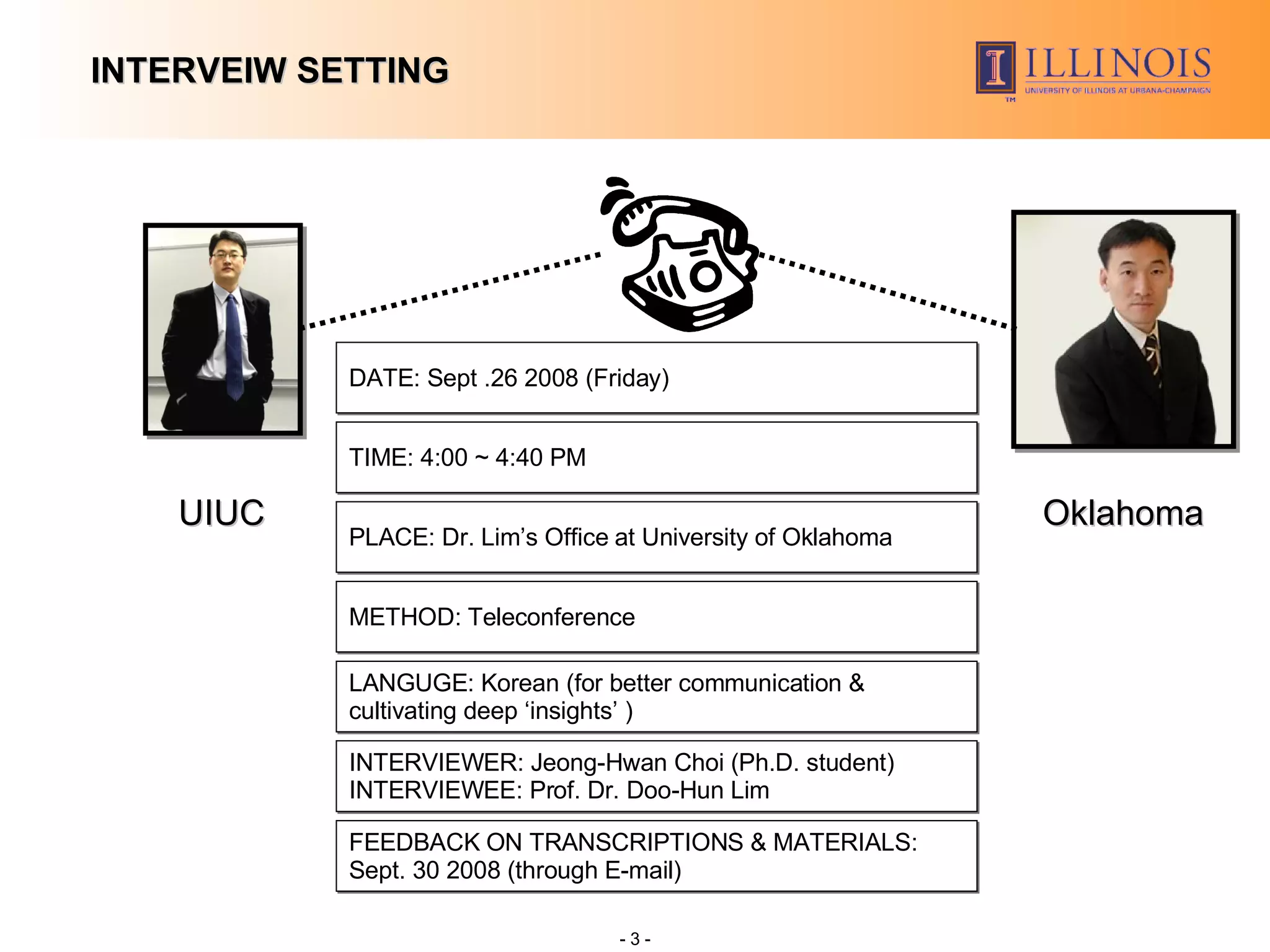 Interview Prof. Dr. Lim at University of Oklahoma | PPT