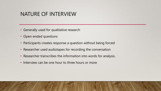 Interview method | PPTX