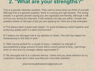 Interview English 1 | PPT