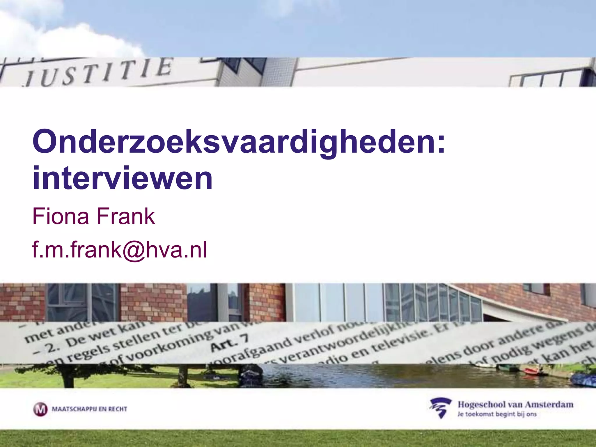 Interviewen training 1 | PPTX