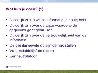 Interviewen training 1 | PPTX