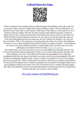 Interview Essay Examples | PDF