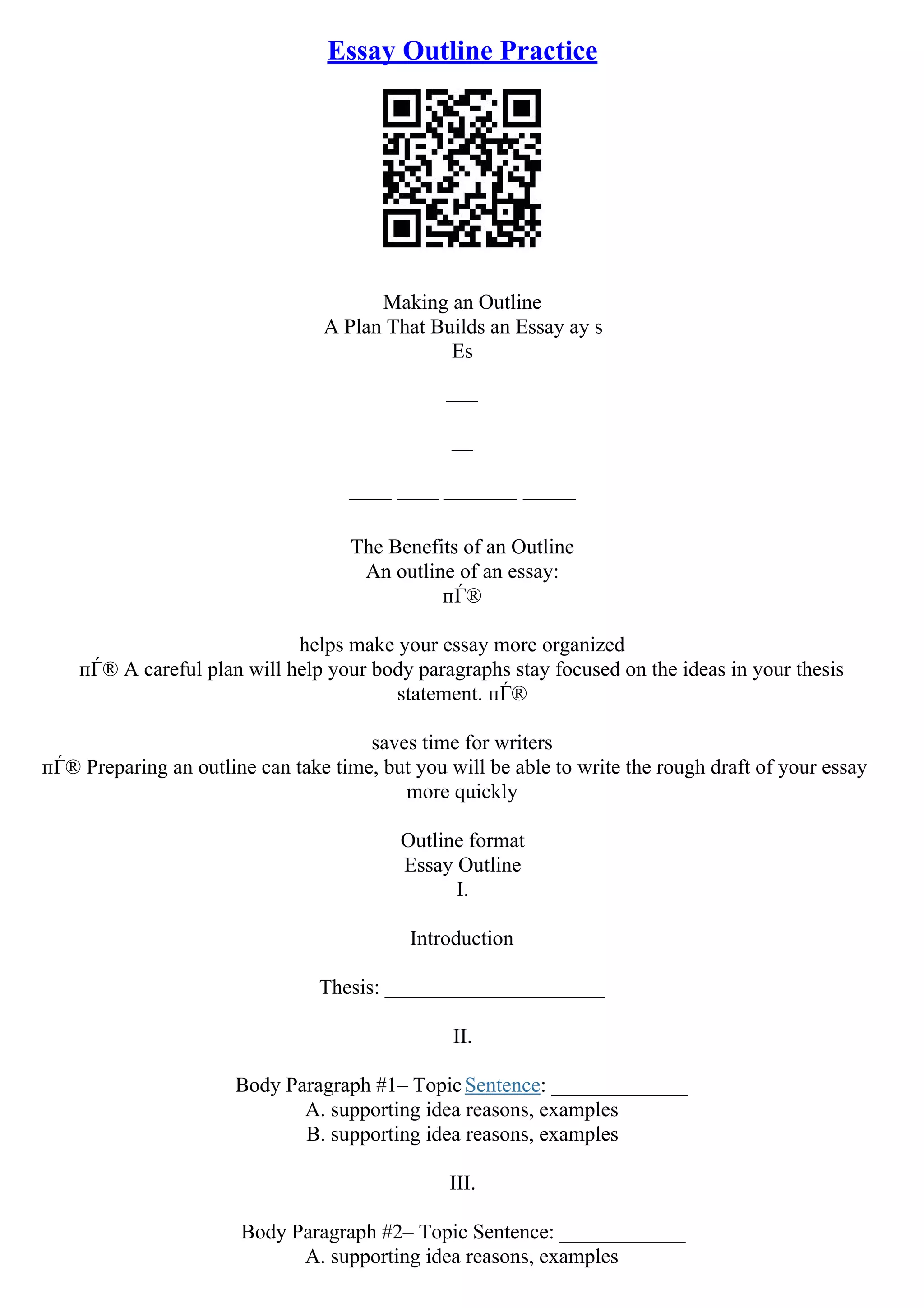 Interview Essay Outline | PDF