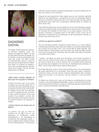 Interview for mexican creditcard magazin 'club credomatic' | PDF