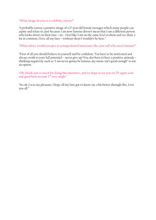 Interview for music magazine double page spread | DOCX | Contemporary ...