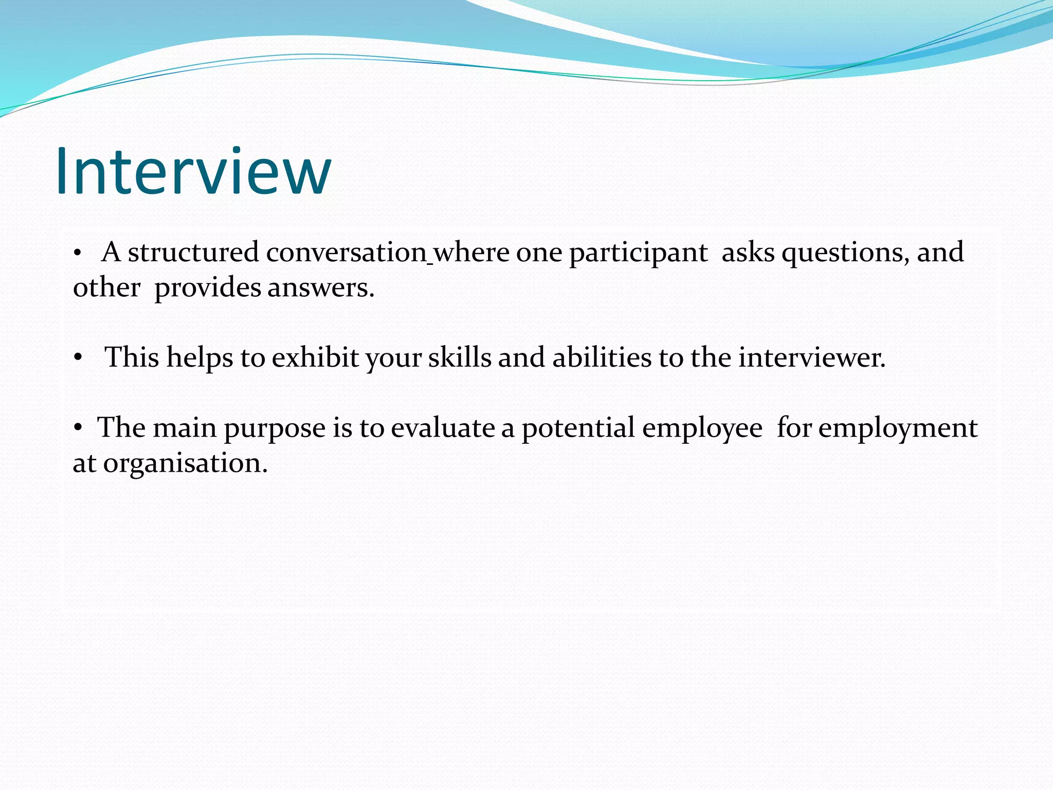 Interview guidance program | PPT