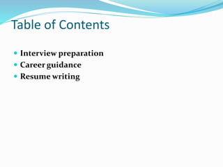 Interview guidance program | PPT