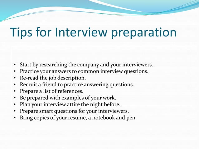 Interview guidance program | PPT
