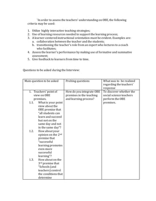 Interview guide | PDF