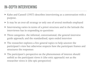Interview guide, indepth interview | PPT