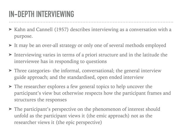 Interview guide, indepth interview | PPT