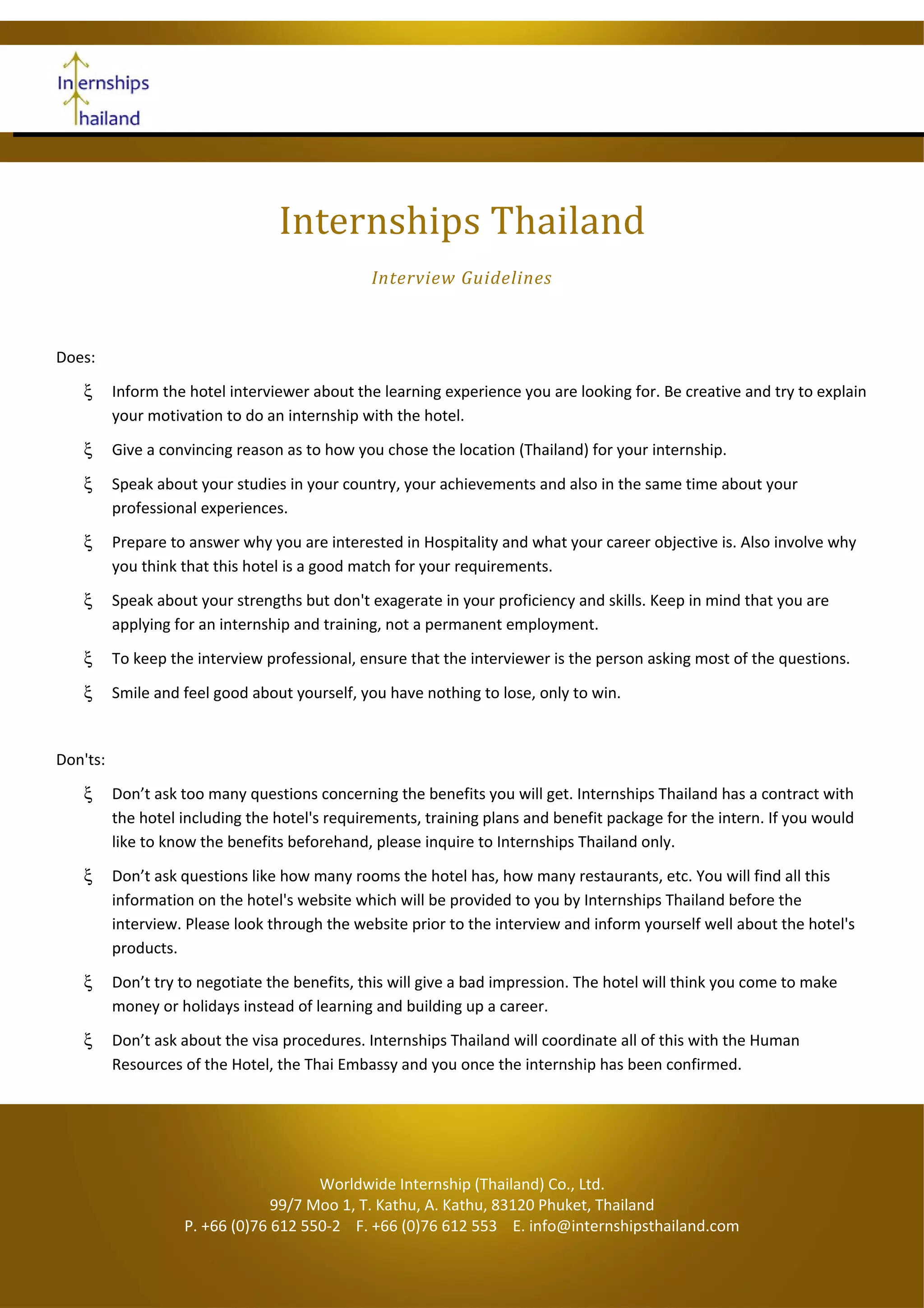 Interview guidelines | PDF