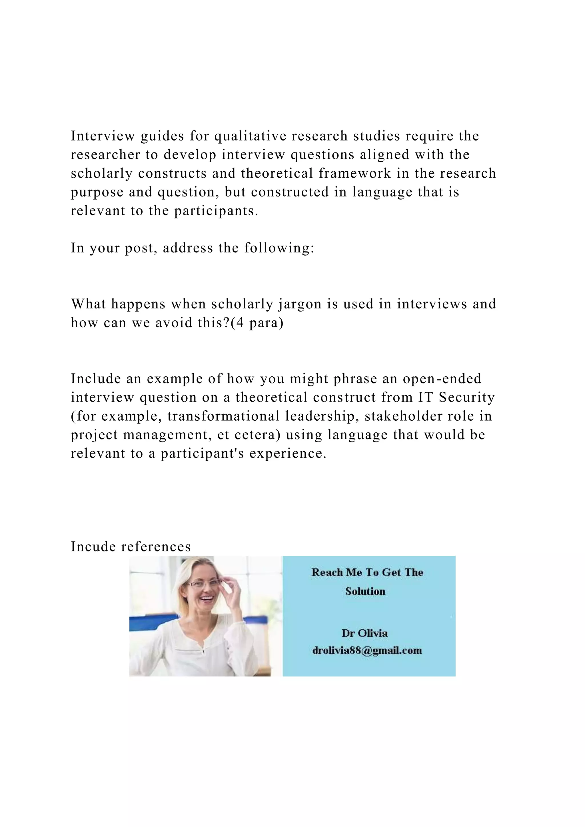 Interview guides for qualitative research studies require the re.docx