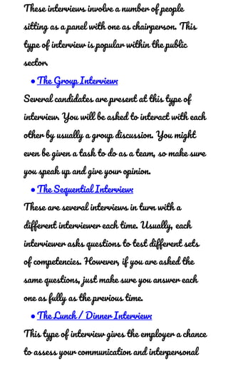 Interviews | PDF | Resume Writing and Advice | Job Search