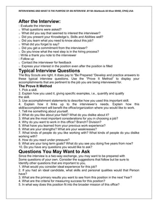 Interviewing and its purpose ... | DOCX
