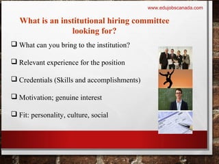 How to prepare yourself for a Job interview in Academia | PPT
