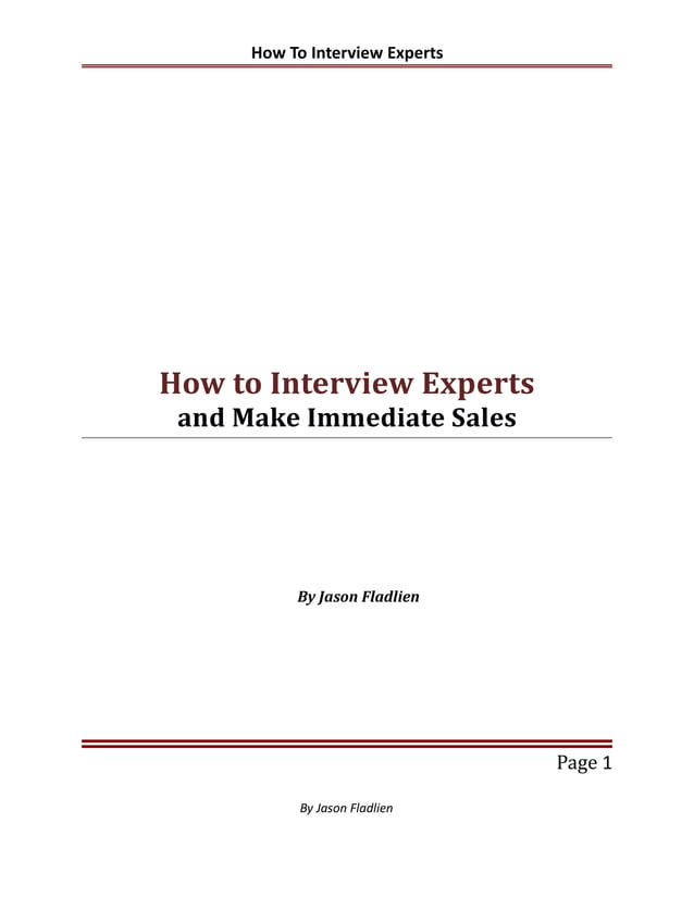 Interviewing Experts | PDF